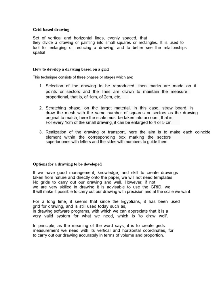Grid-Based Drawing Techniques Explained | PDF | Drawing