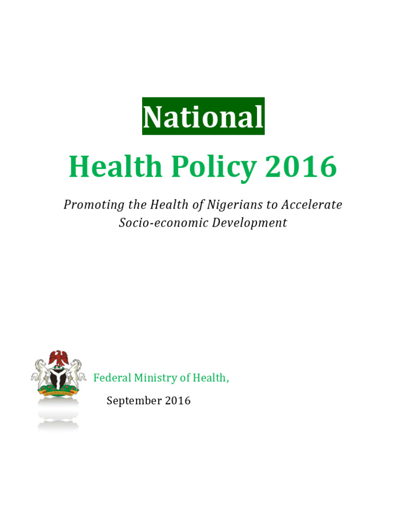 Nigeria National Health Policy 2016 | PDF | Child Mortality | Infant ...