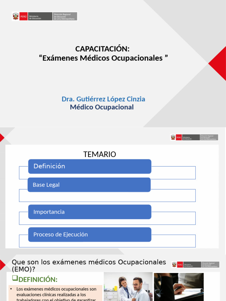 Examenes Medicos Ocupacionales Drelm 2025 | PDF | Seguridad y salud ...
