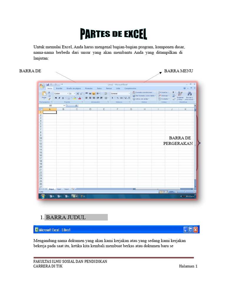 Panduan Dasar Komponen Excel | PDF