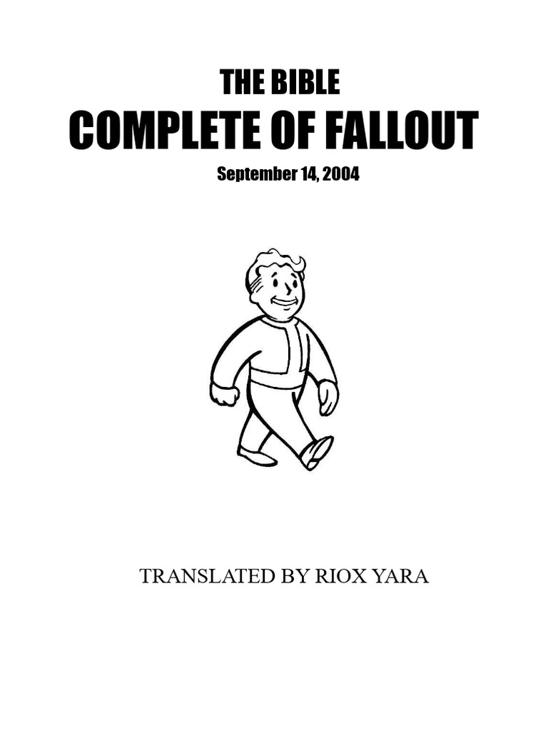 Fallout Bible Compilation Update 0 | PDF | Nuclear Warfare