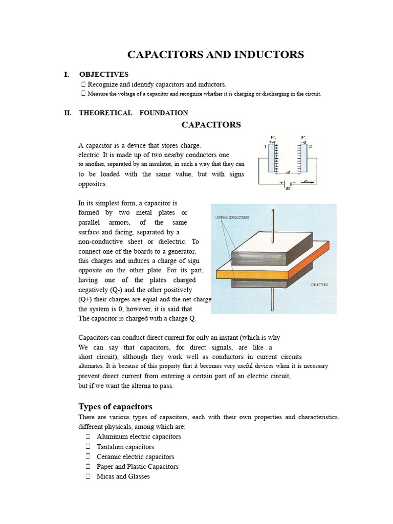 Capacitors and Inductors Overview | PDF | Capacitor | Inductor