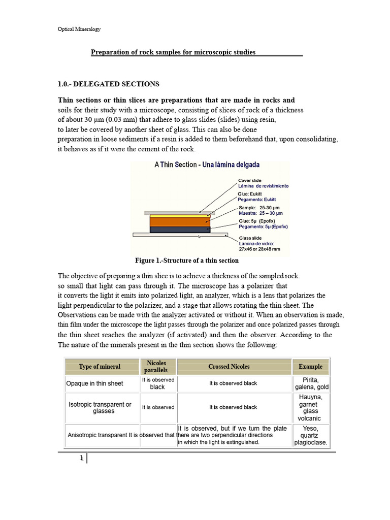 Thin Section Preparation in Optical Mineralogy | PDF | Abrasive ...