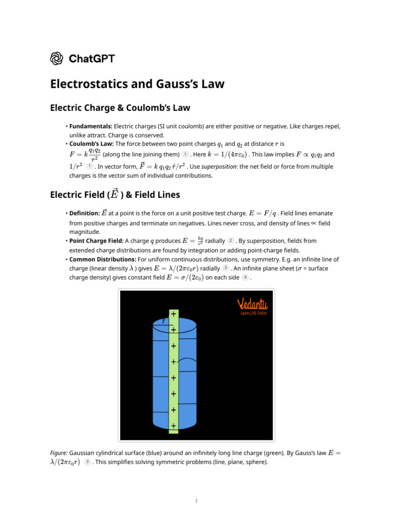 Potential Formula in Electrostatics | PDF | Theoretical Physics ...