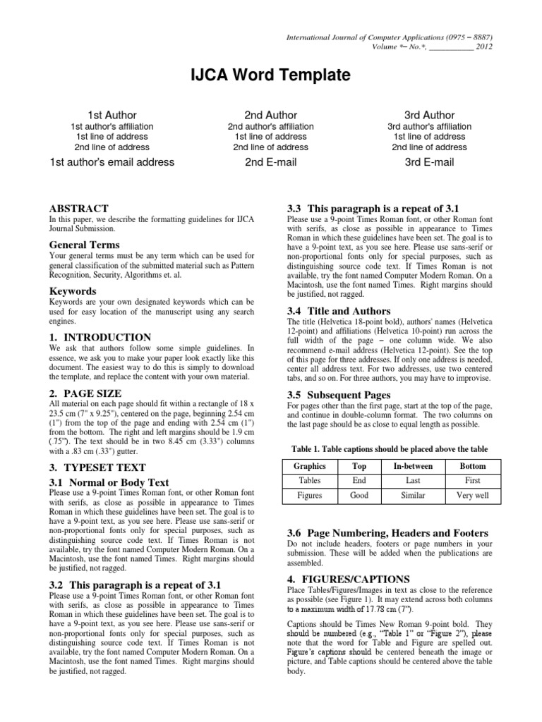 Format For IJCA | PDF