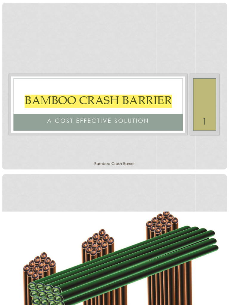Bamboo crash barrier, Case Study, NC | PDF | Supply Chain | Market ...