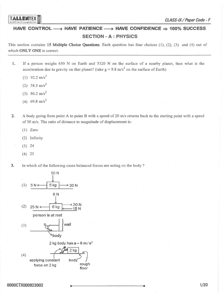 Class Ix Tallentex 2022-2023 | PDF