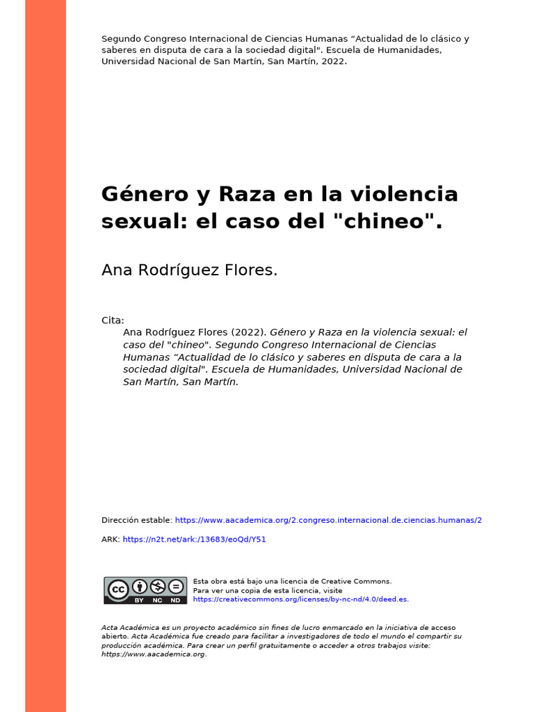 Ana Rodríguez Flores (2022) - Género y Raza en La Violencia Sexual El ...