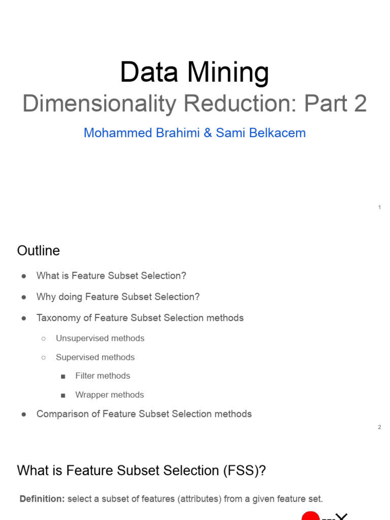 Chap-3 Dimensionality Reduction (part2) | PDF | Applied Mathematics | Statistical Theory