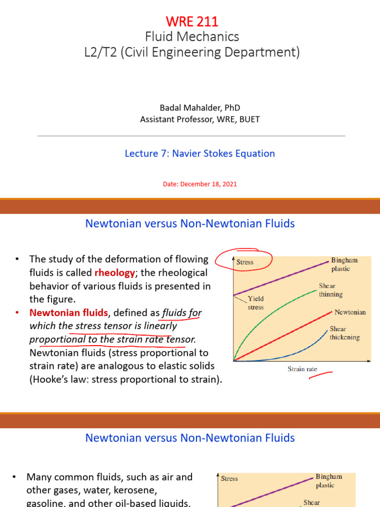 Navier-Stokes Equation in Fluid Mechanics | PDF | Navier–Stokes ...