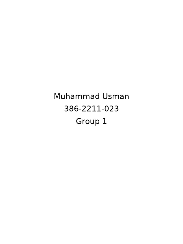 Muhammad Usman 3862211023 | PDF | Arithmetic Mean | Histogram