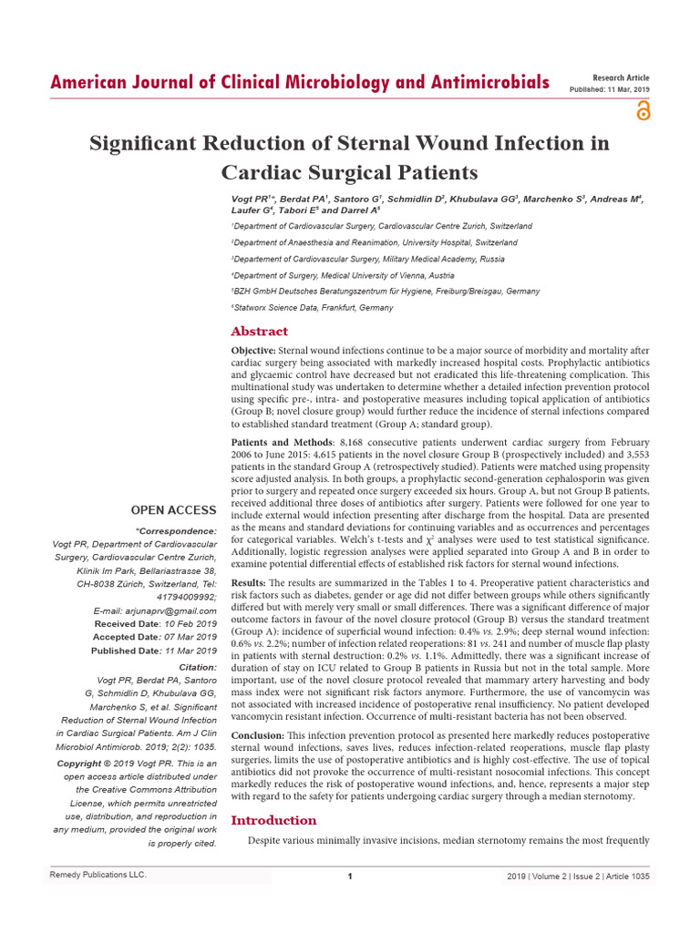 Wound Infection Paper 2 | PDF | Surgery | Infection