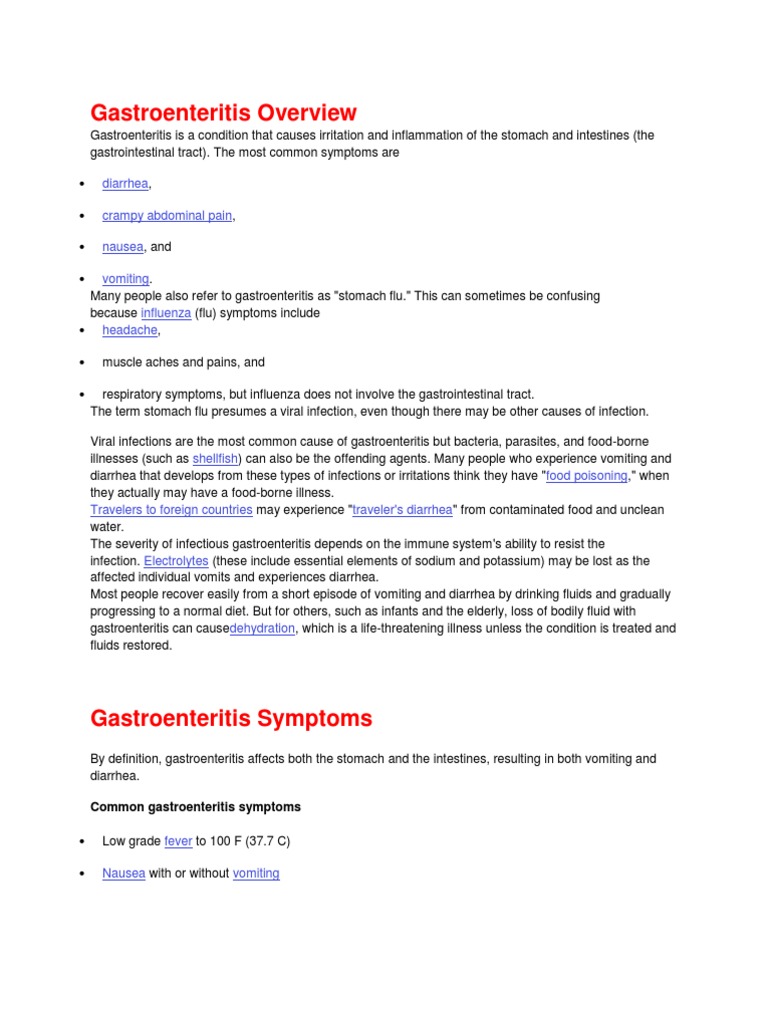 Gastroenteritis | PDF