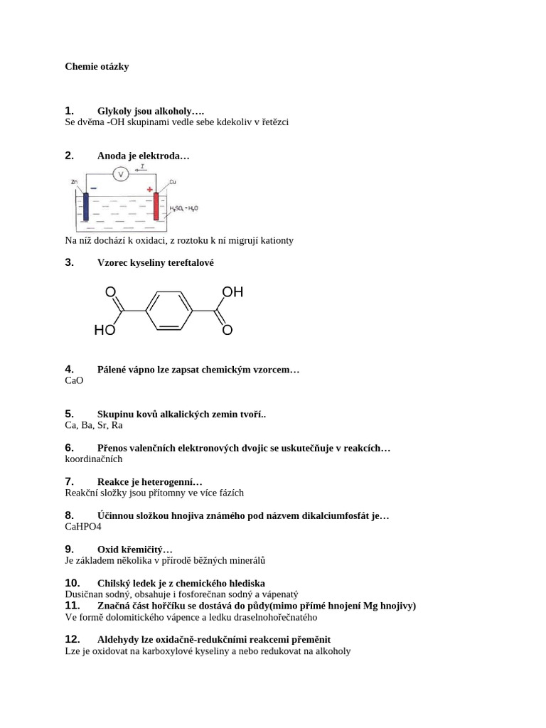 Chemie Otâ - Zky | PDF
