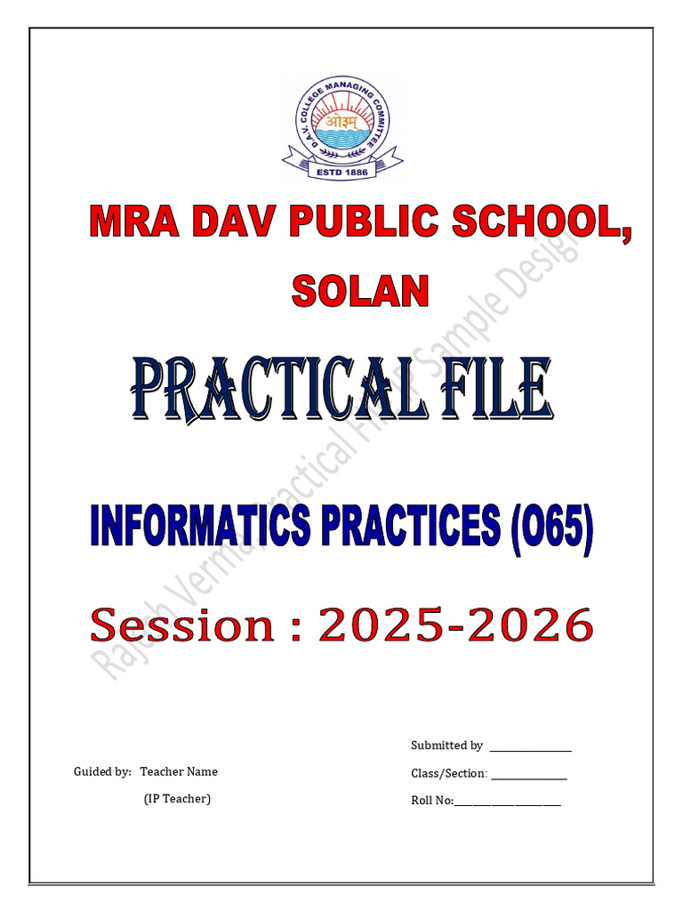 PRactical File IP XII Sample | PDF