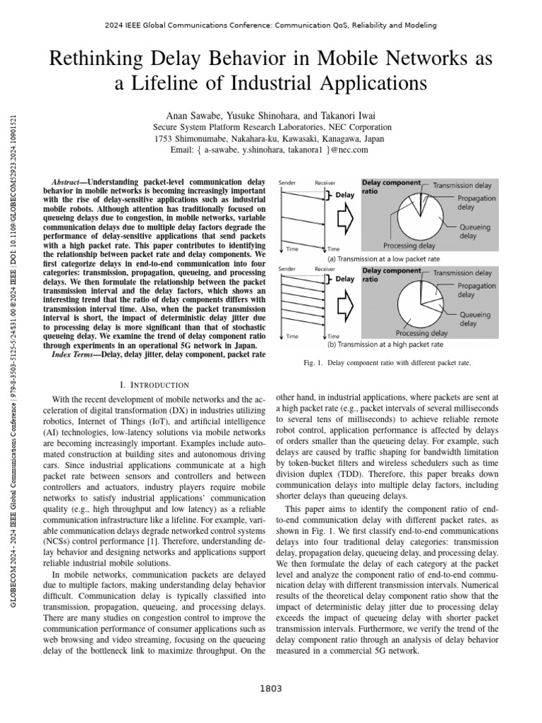 Rethinking Delay Behavior in Mobile Networks As A Lifeline of ...