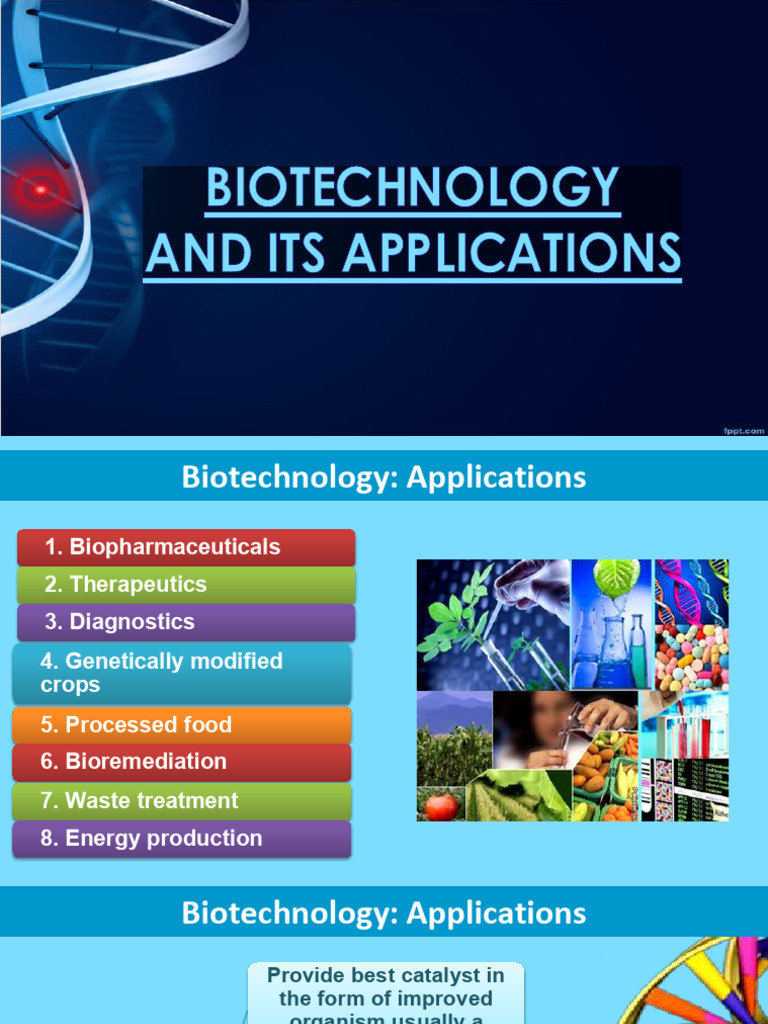 Biotechnology Applications Overview | PDF | Polymerase Chain Reaction ...