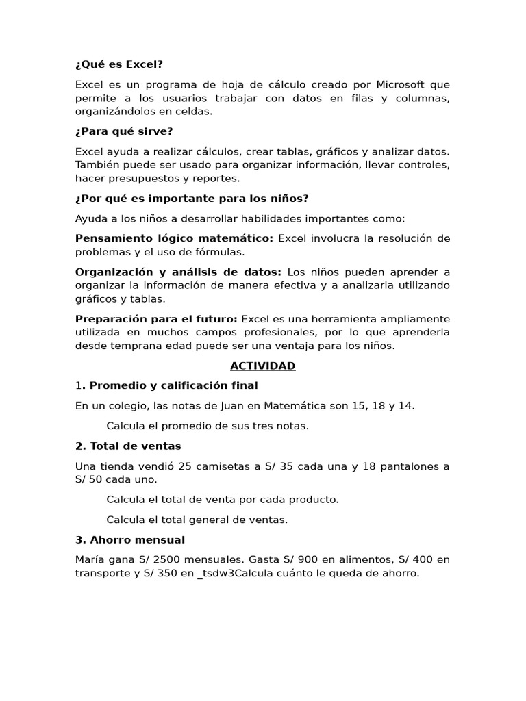 Qué Es Excel | PDF