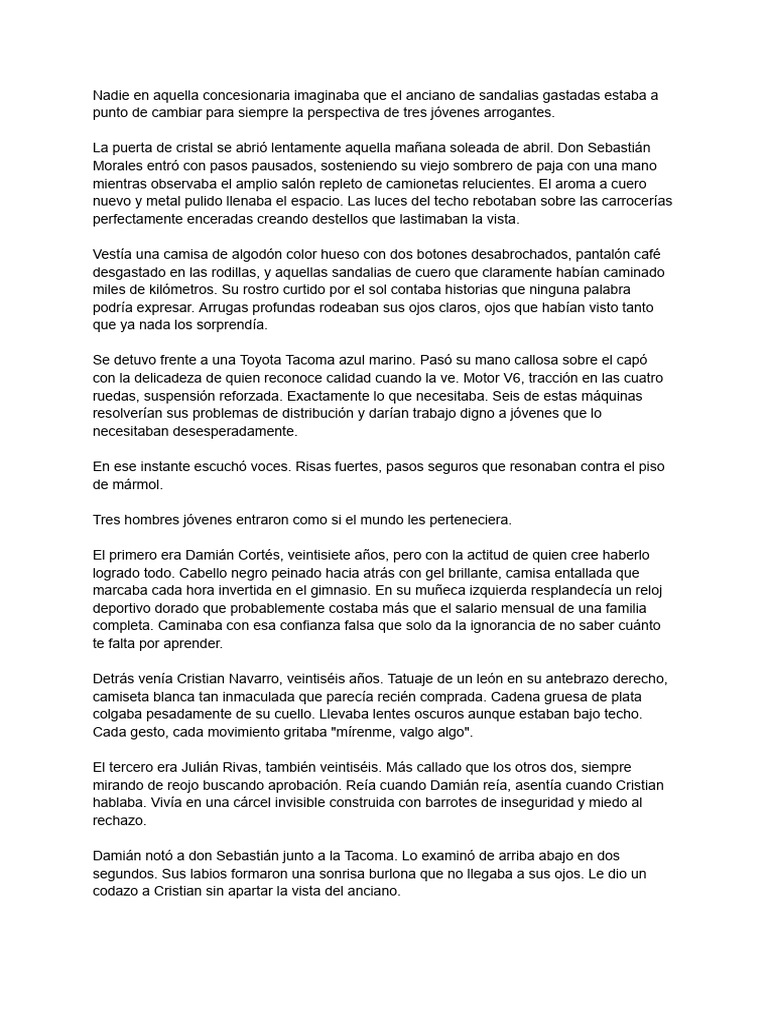 Don Sebastián y la lección de humildad | PDF