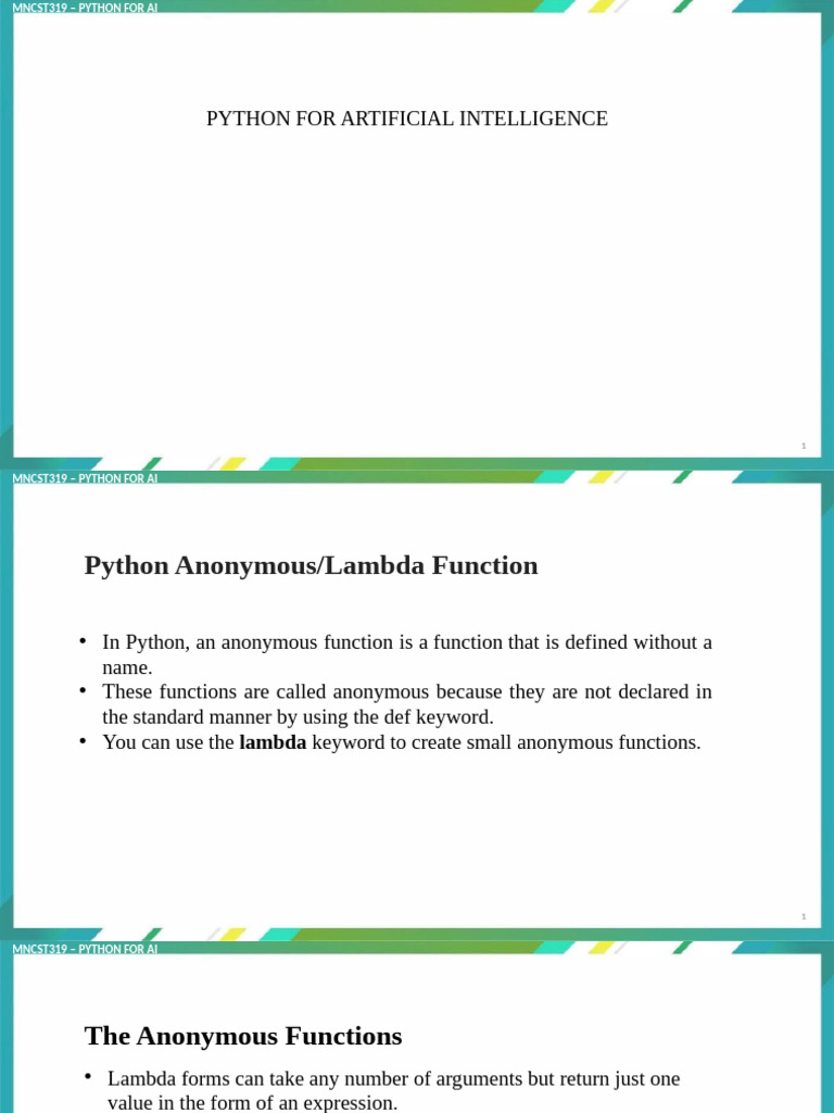 Lambda functions | PDF | Anonymous Function | Parameter (Computer Programming)