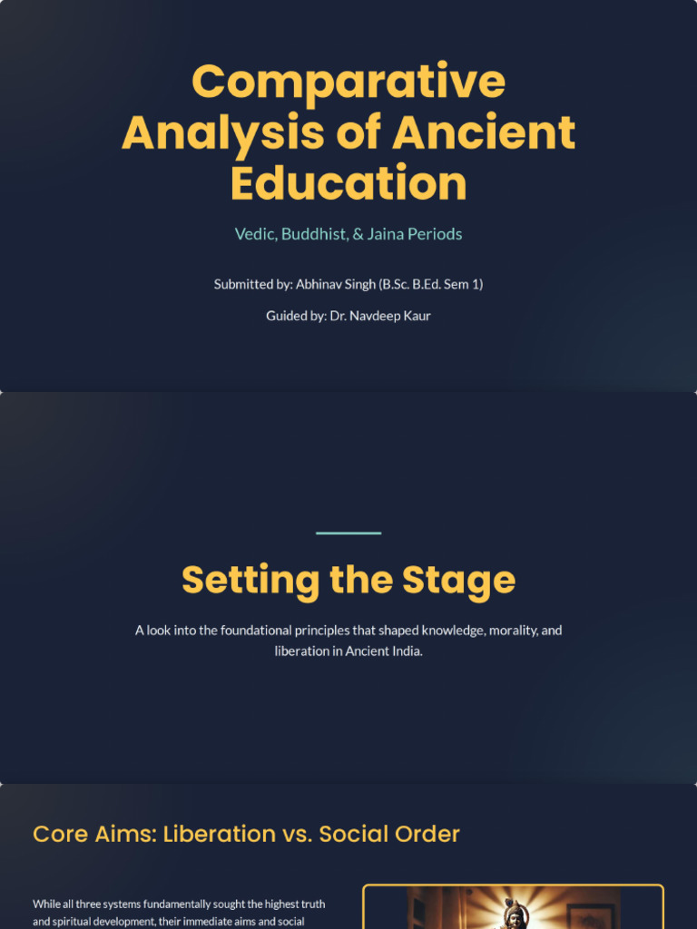 Comparative Analysis of Ancient Indian Education-1 | PDF