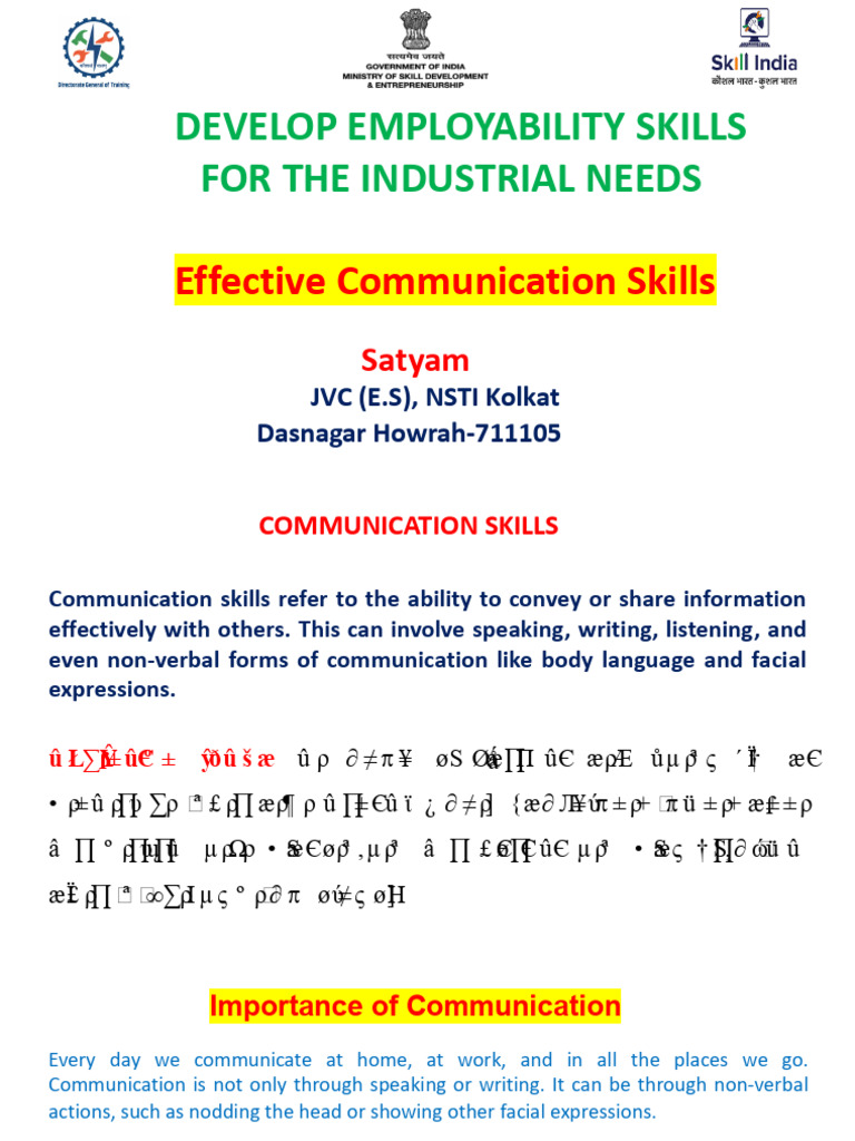 Essential Communication Skills Guide | PDF | Communication | Nonverbal ...