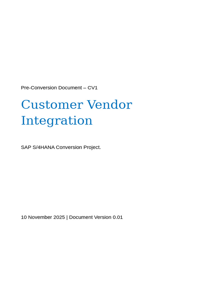 SAP S/4HANA CVI Cockpit Guide | PDF | Software Engineering | Software