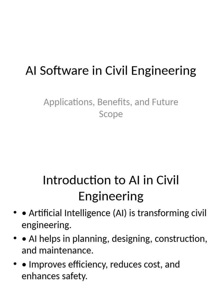 AI in Civil Engineering | PDF