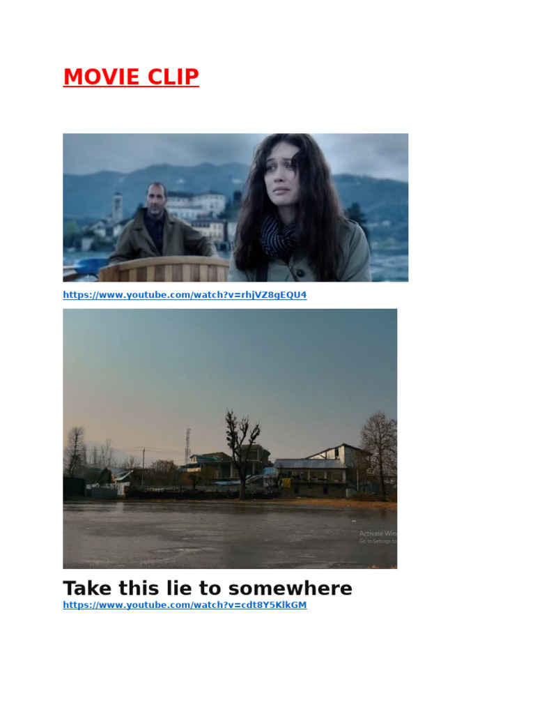Movie Clips Compilation Links | PDF