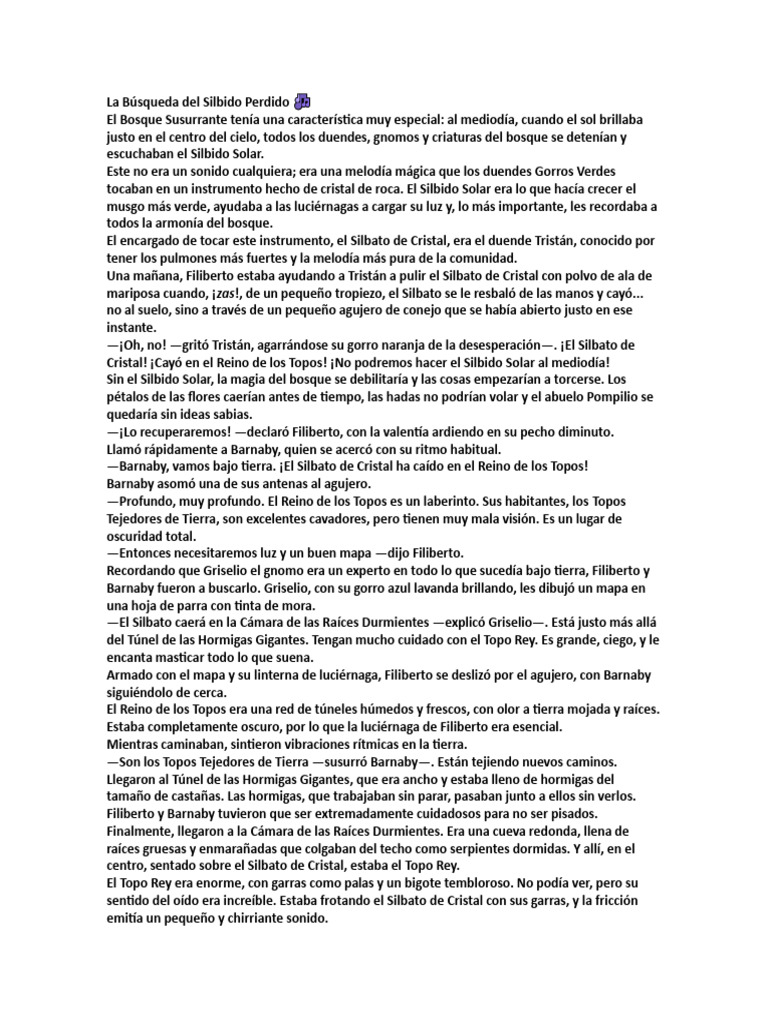 La Búsqueda Del Silbido Perdido | PDF