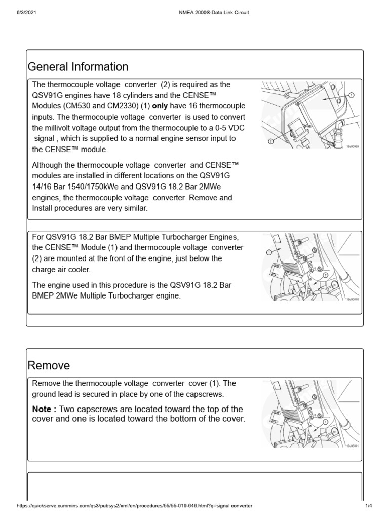 Voltage Converter NMEA 2000® Data Link Circuit | PDF | Electrical ...