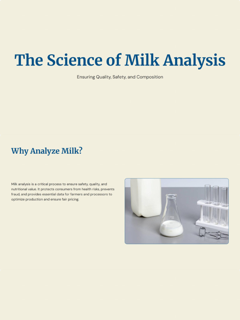 The Science of Milk Analysis | PDF