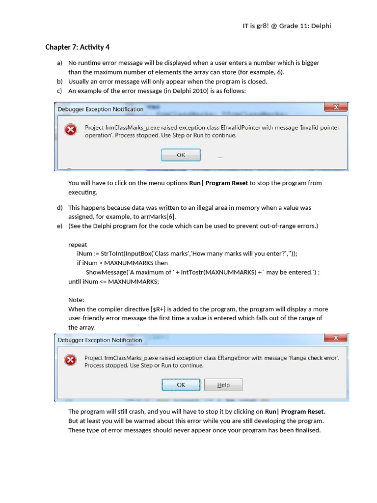 Chapter 7 Activity 4 | PDF