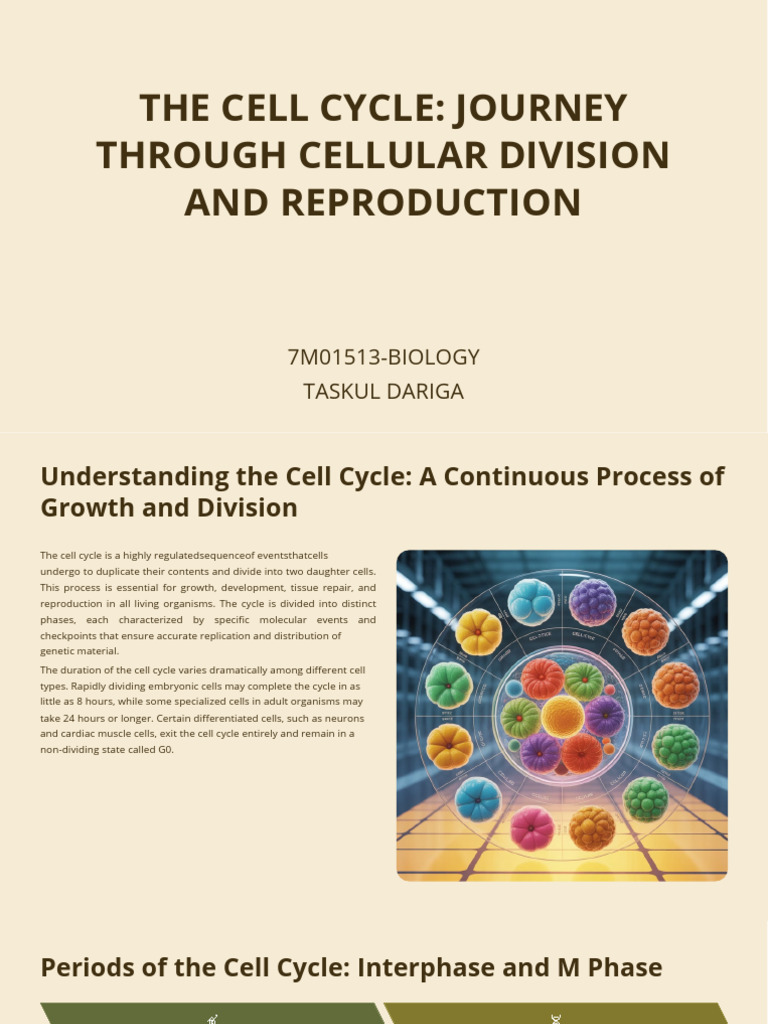 The Cell Cycle Journey Through Cellular Division and Reproduction PDF ...