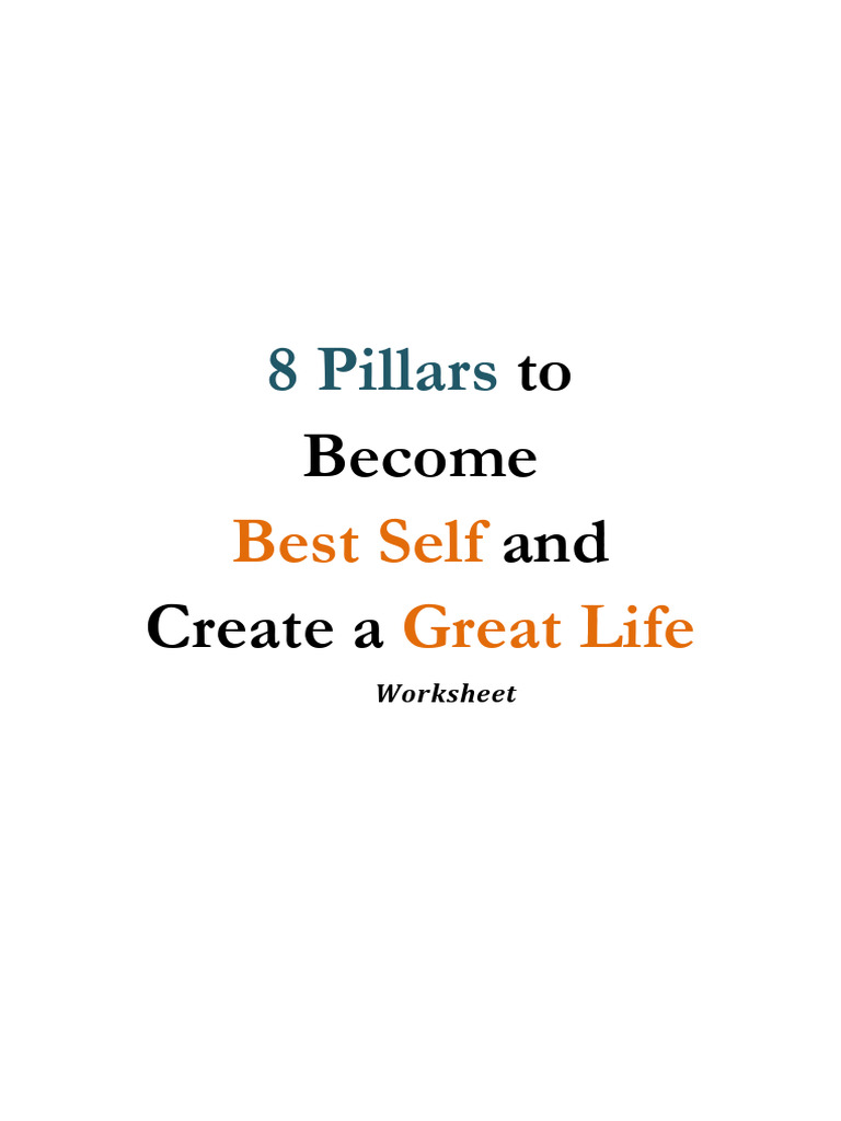 8 Pillars Worksheet - pdf-1 | PDF | Fear | Disciplines