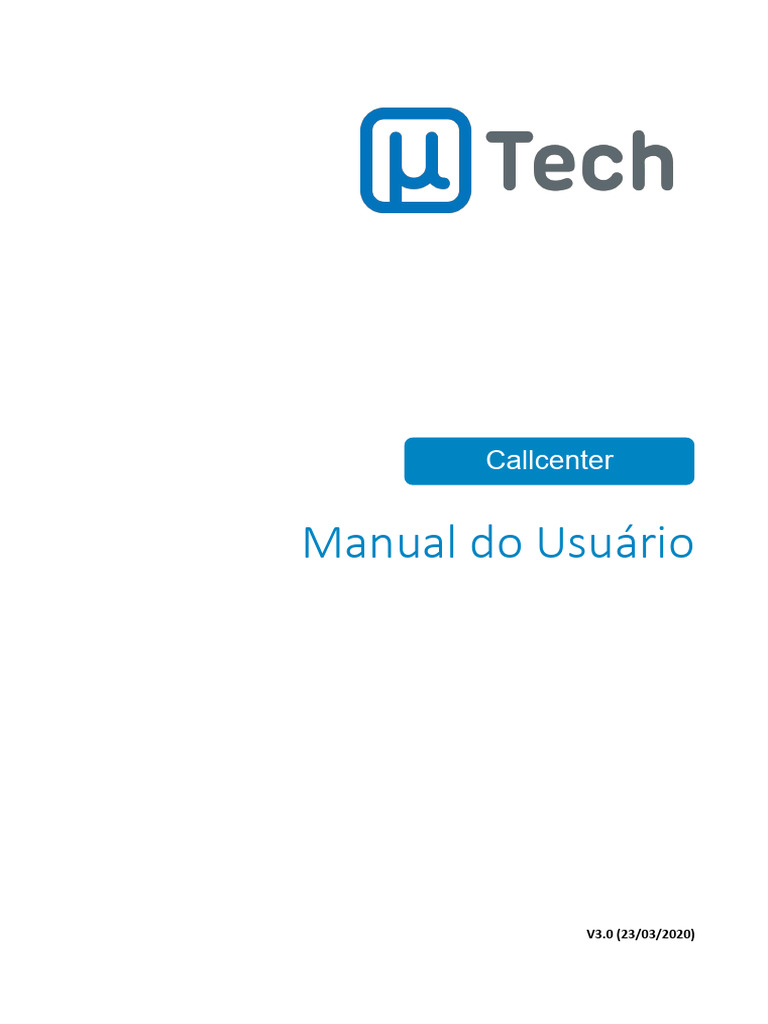 Manual do Usuário Callcenter uTech V3.0 | PDF | Tempo | Expressão ...