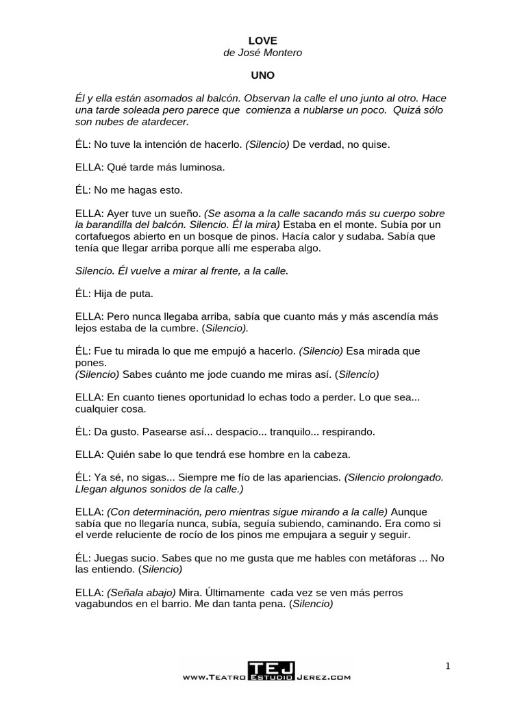 Diálogo de amor y desencuentro en el balcón | PDF
