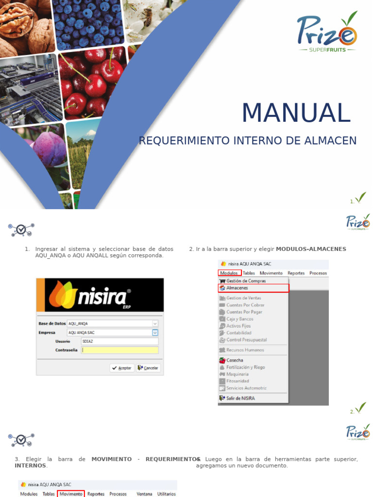 Manual de Requerimiento Interno de Almacen (Ria) | PDF | Almacén