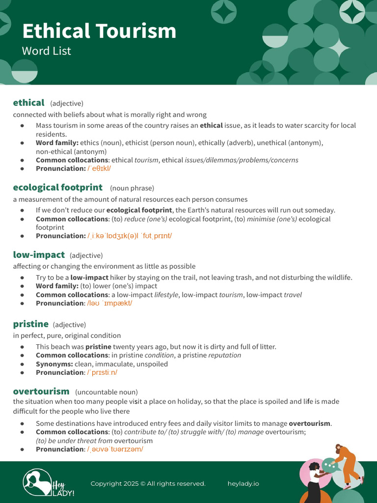 Understanding Ethical Tourism Concepts | PDF | Adjective | Noun