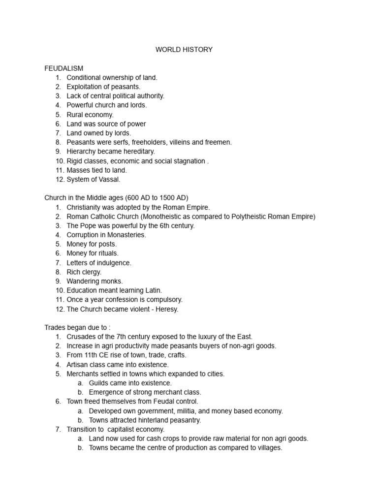 WORLD HISTORY One Liner Short Notes | PDF | League Of Nations | World ...