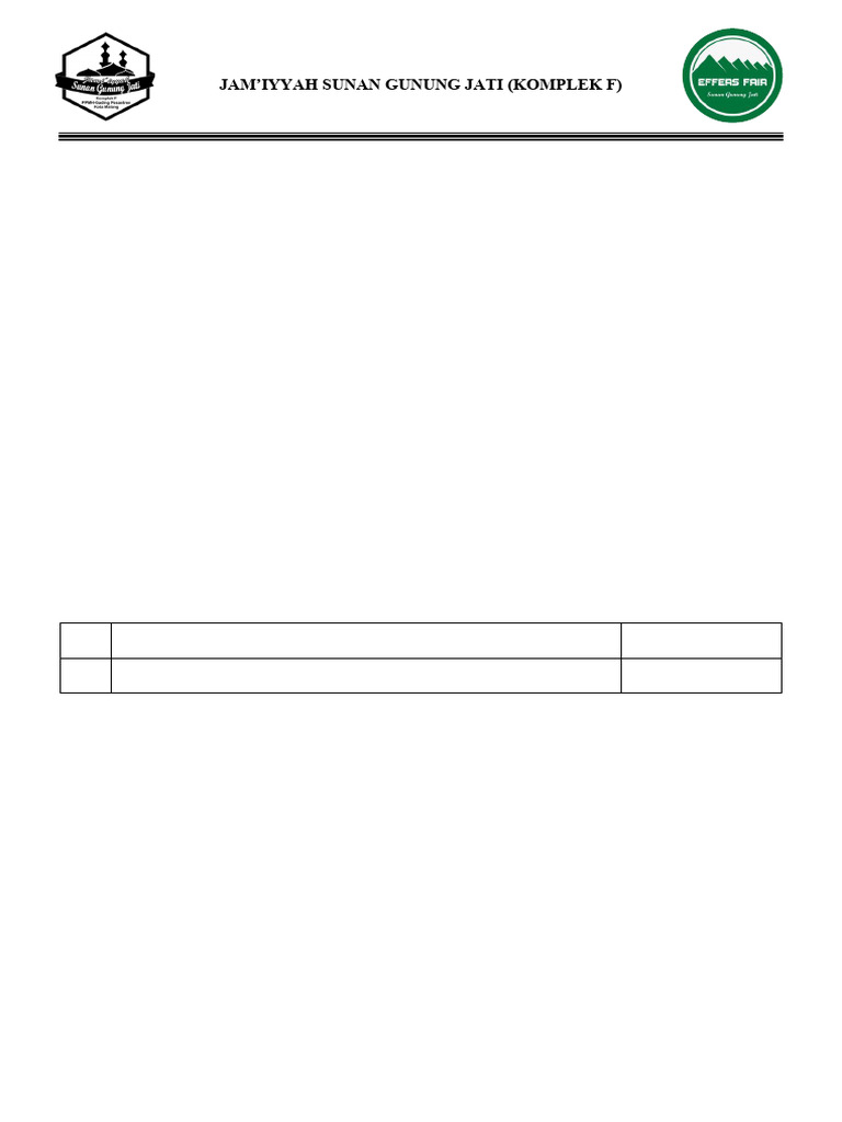 Surat Peminjaman Meja Karambol | PDF