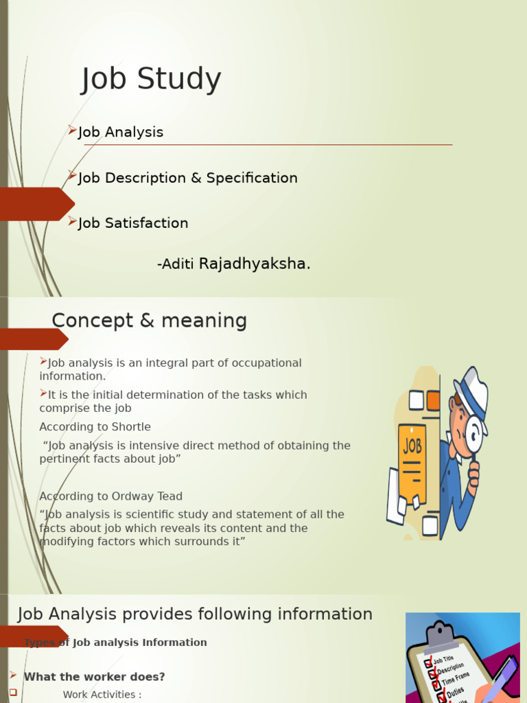 Job Study (1) | PDF | Job Satisfaction | Employment