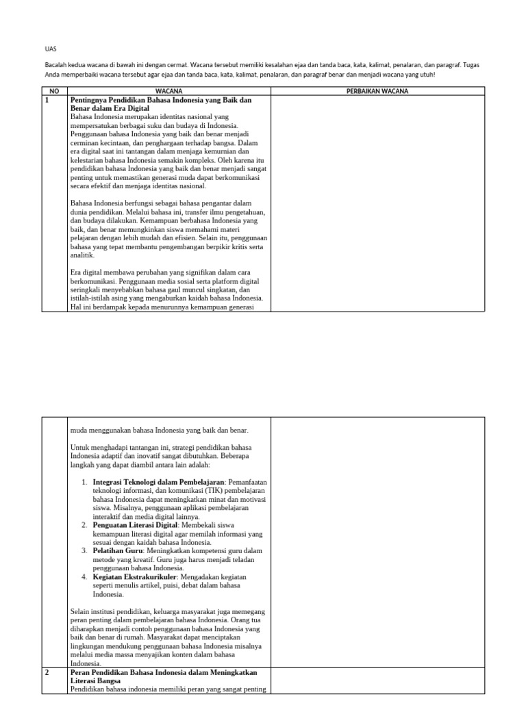 UAS MKU Bahasa Indonesia 2024 | PDF