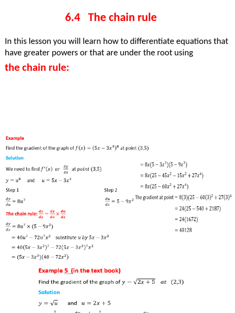 The Chain Rule | PDF