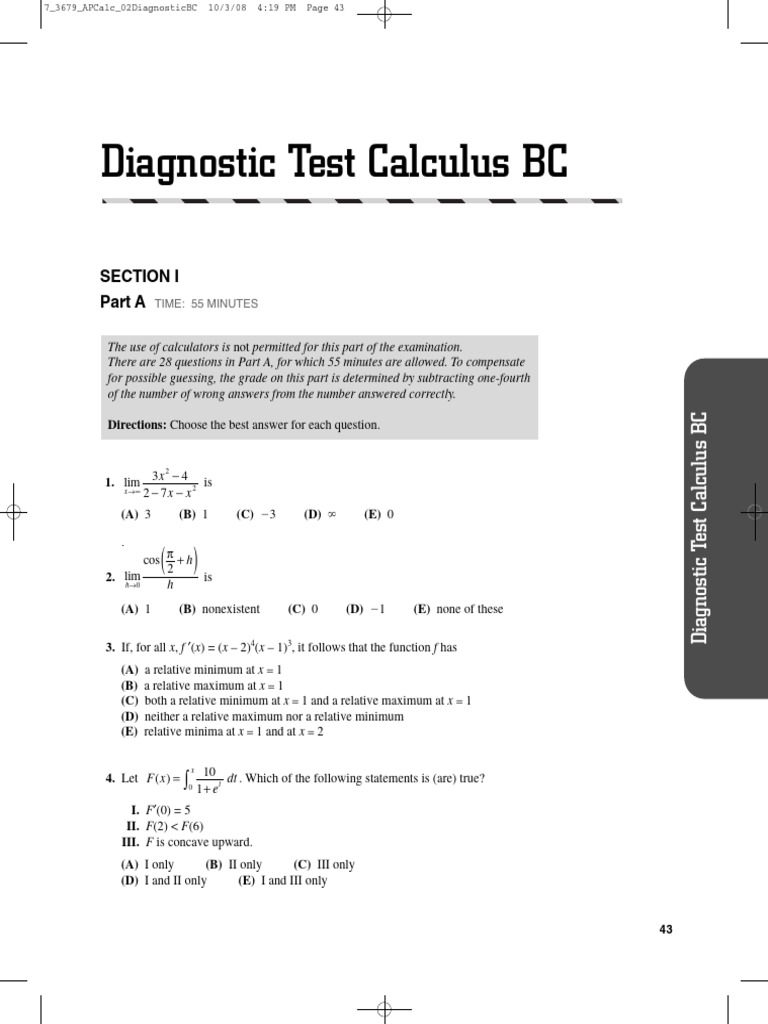 AP Calculus BC Test 2 | PDF | Differential Calculus | Calculus