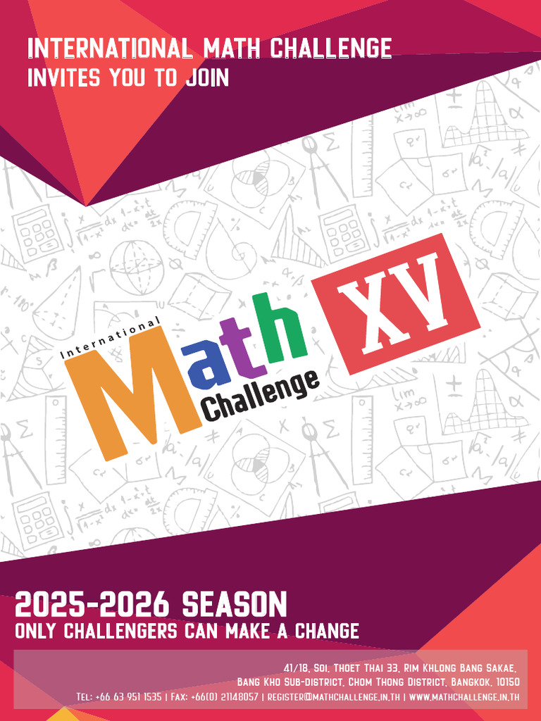 Imc Brochures 2025 2026 | PDF | Trigonometry | Numbers