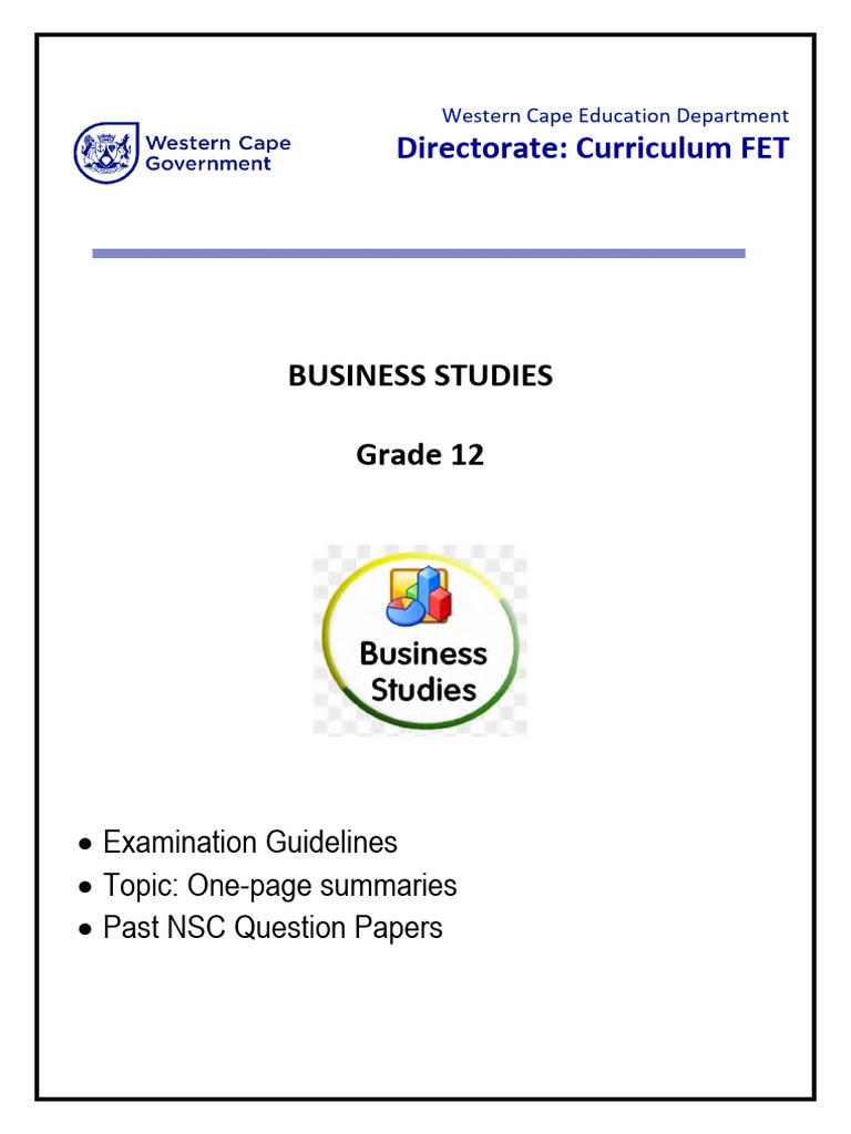 2024 Final GR 12 BSTD Minimum Content Booklet | PDF | Employment ...
