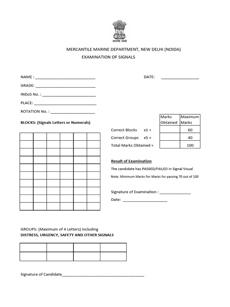 Signals Sheet. A | PDF