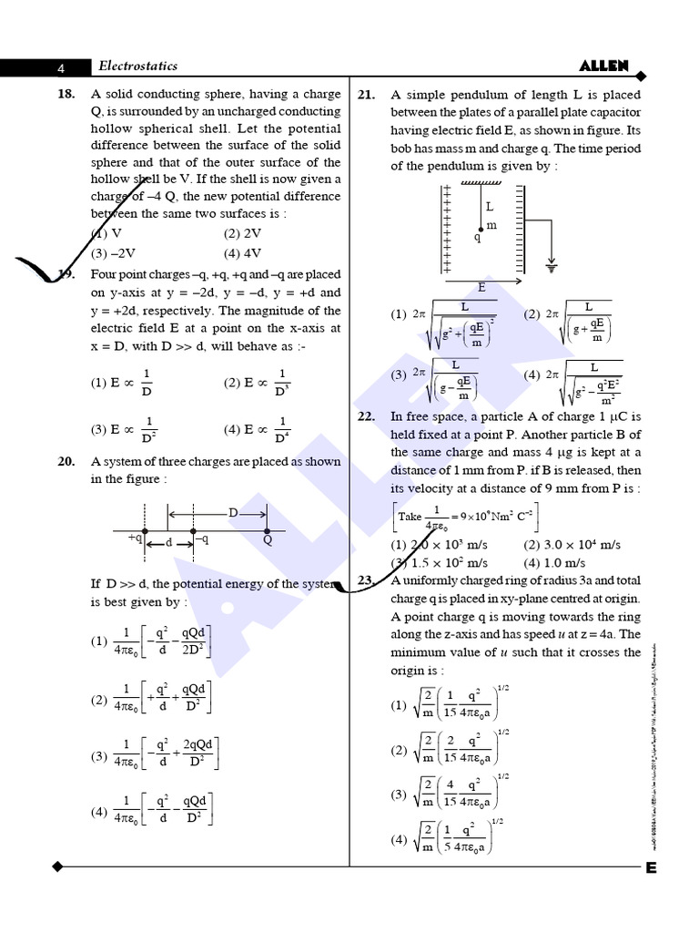 Electrostatics 2 | PDF | Mechanics | Applied And Interdisciplinary Physics
