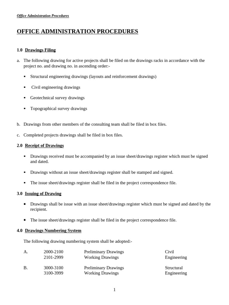 Office Administration Procedures | PDF | Mail